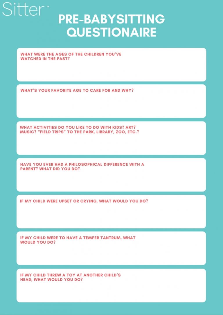 Best Babysitter Interview Questions Best Babysitter Interview Questions